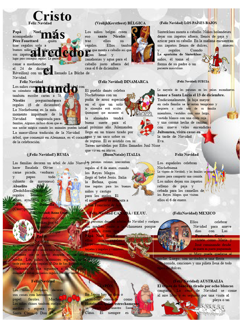Tradiciones Navideñas Globales | PDF | Navidad | Nochebuena