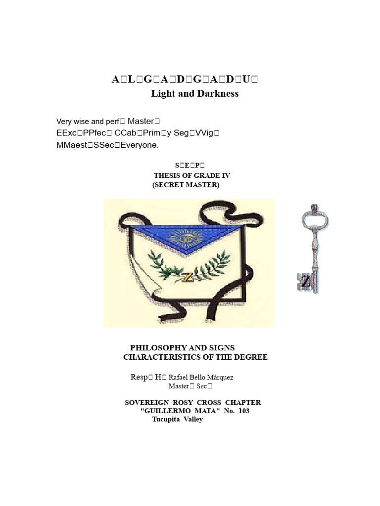 Secret Master Degree in Freemasonry | PDF | Freemasonry | Masonic Lodge