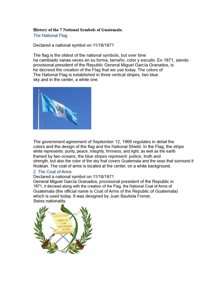 Guatemala's 7 National Symbols Explained | PDF