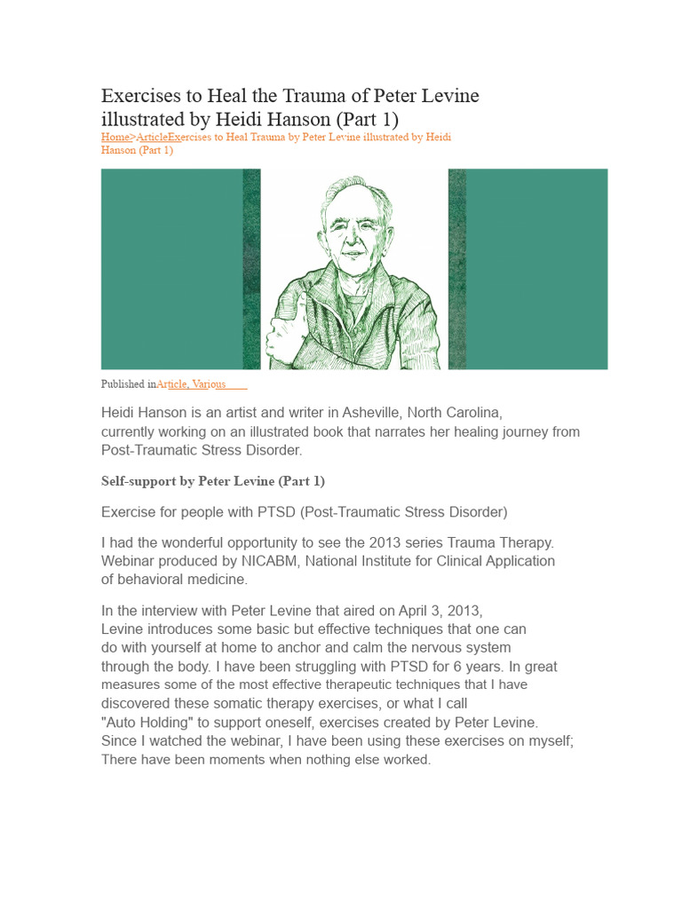 Healing Trauma with Peter Levine's Exercises | PDF | Psychological ...