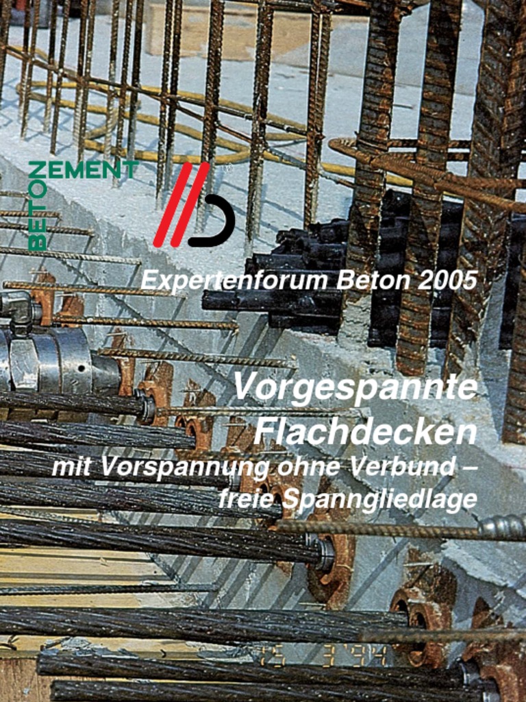 Vorgespannte Flachdecken M Vorspannung o Verbu | PDF