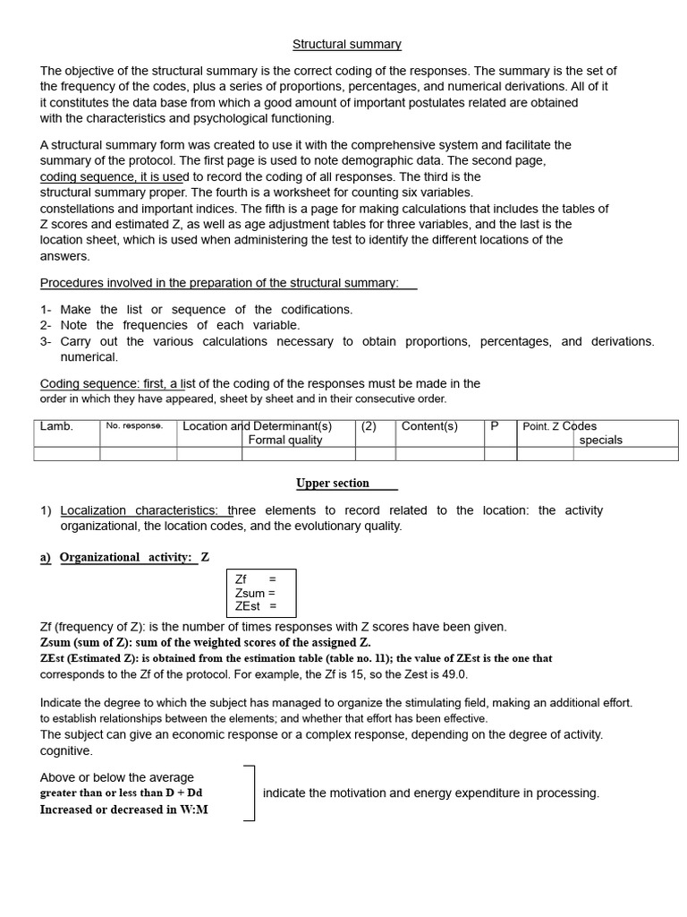 Rorschach Interpretation (Complete) | PDF | Decision Making | Affect ...
