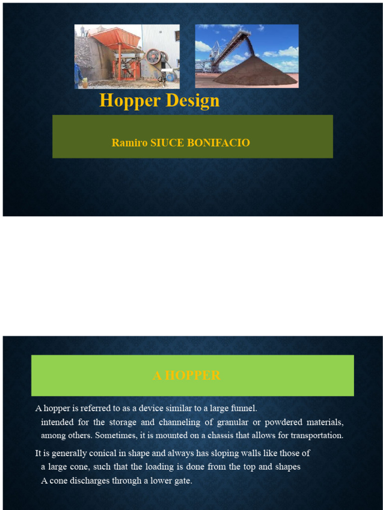 Design of Hoppers | PDF | Volume