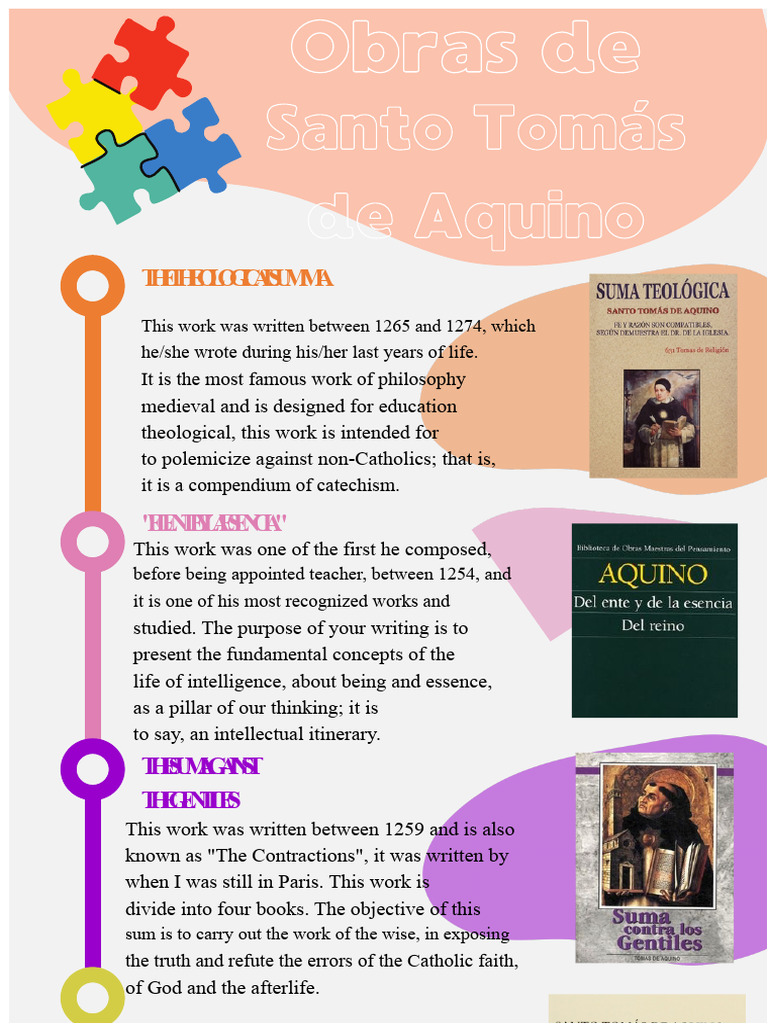 Infographic of The Works of Saint Thomas Aquinas | PDF