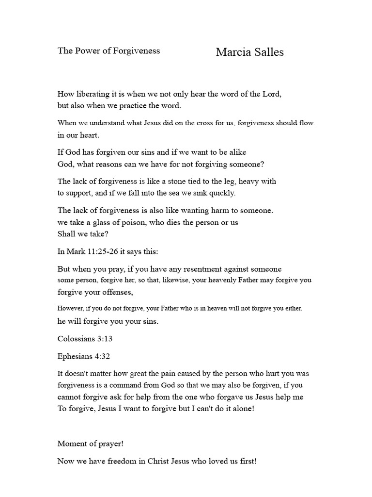 The Power of Forgiveness | PDF