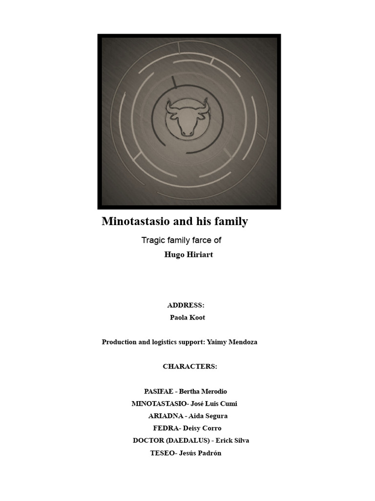 Minotastasio and His Family. AdapKoot | PDF | Theseus | Minotaur