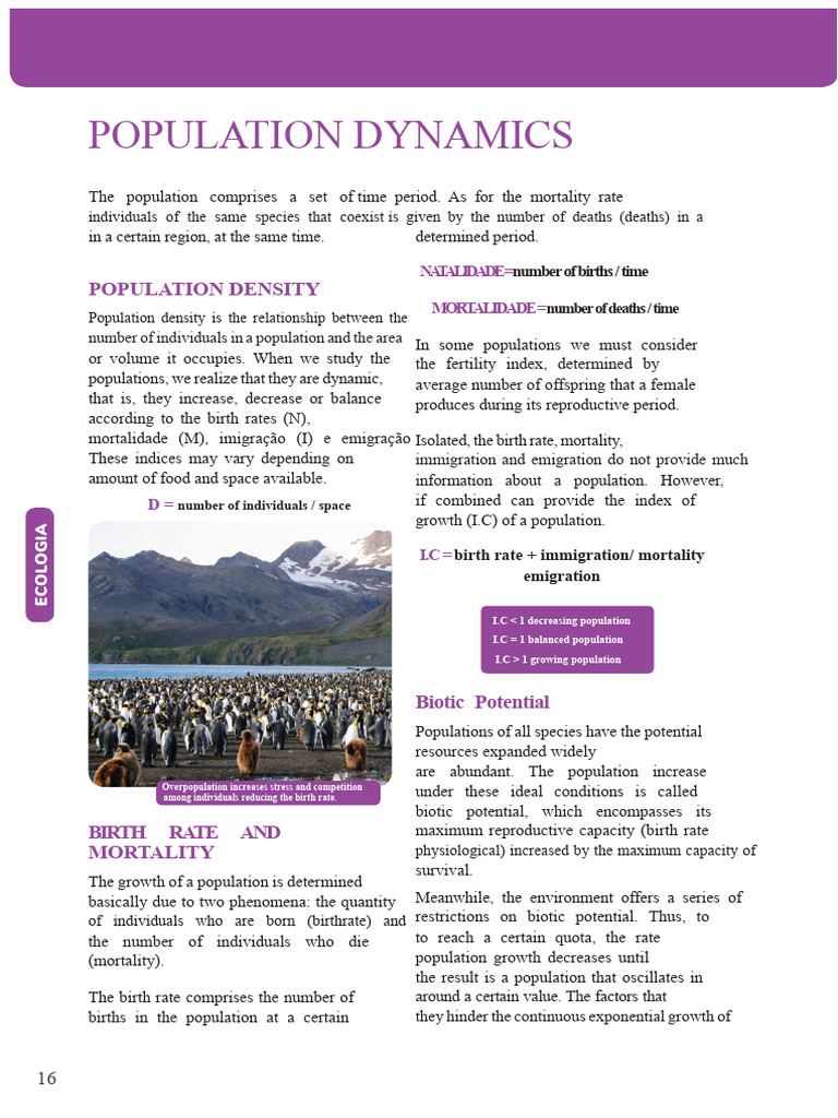 2 - Ecology - Population Dynamics | PDF | Ecology | Population Growth