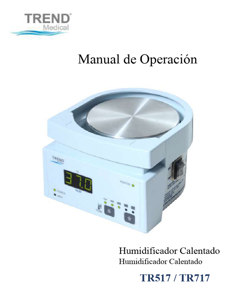 Manual de Operación Humidificador Calentado Trend TR517 | PDF | Hertz ...