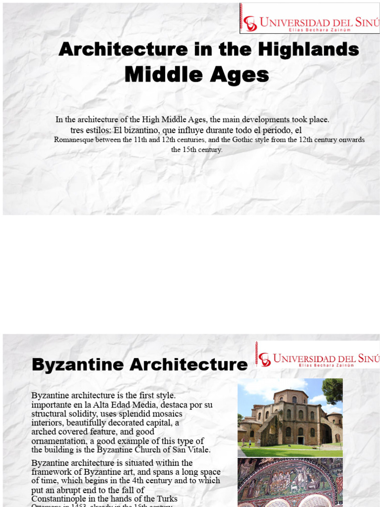 Architecture in The High Middle Ages (Wilfran) | PDF | Column | Dome