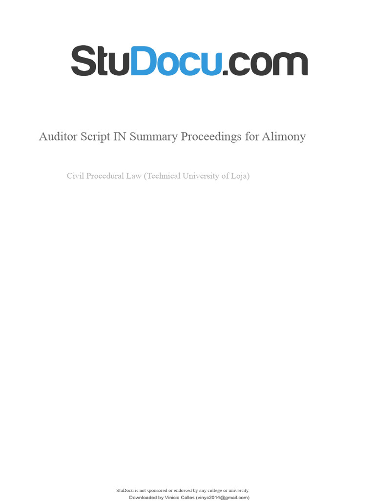Script Hearing in Summary Proceedings Food | PDF | Justice | Crime ...
