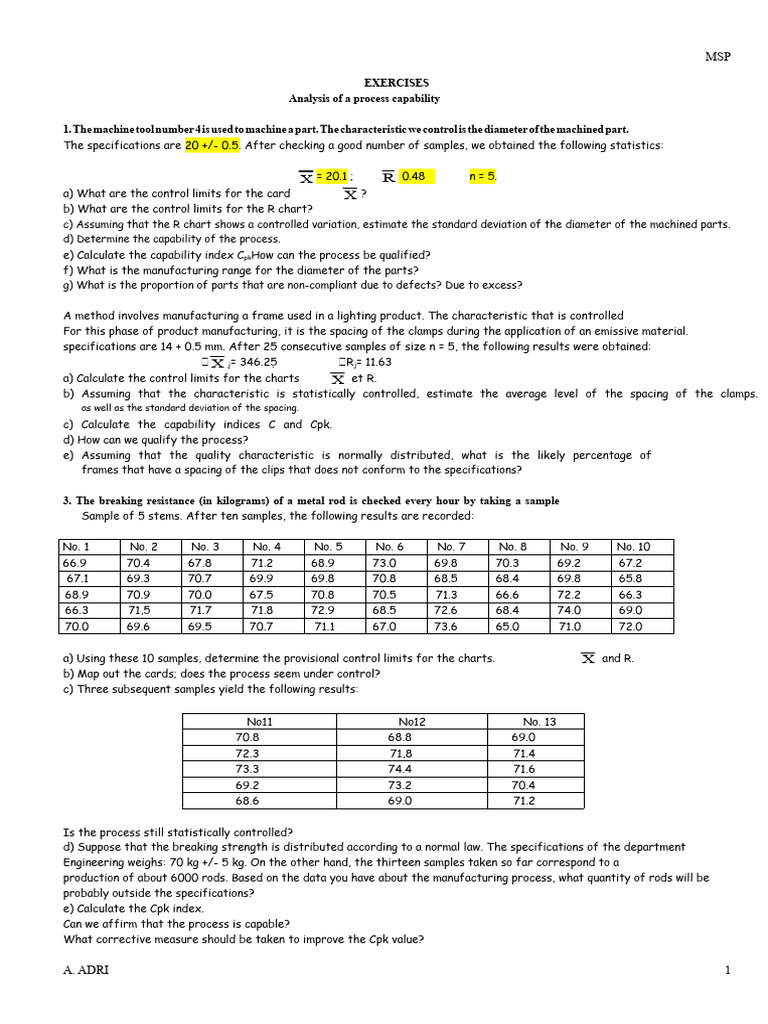 Capability analysis TD | PDF | Normal Distribution | Standard Deviation