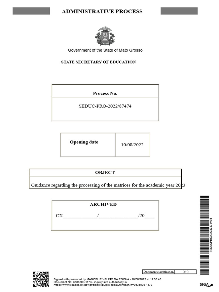 Guidelines For The Processing of Matrices 2023 | PDF | Curriculum ...