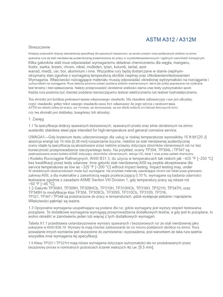 Astm A312 | PDF