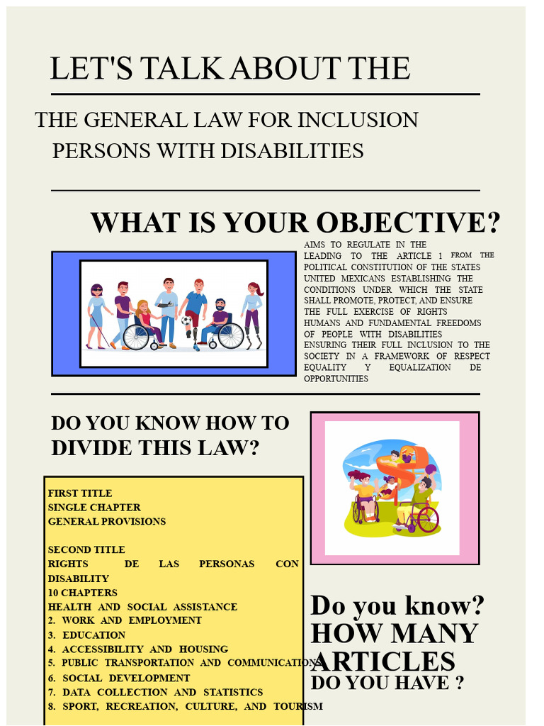 Infographic on the General Law for the Inclusion of Persons with ...
