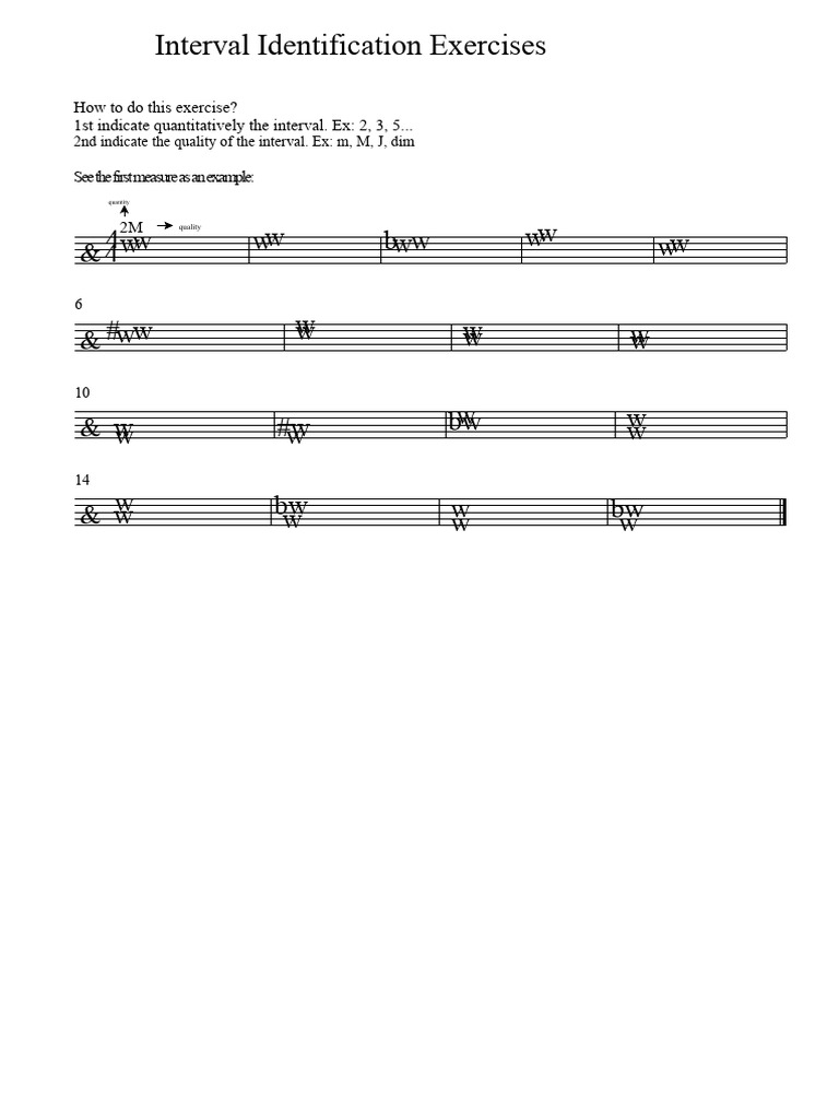 Interval Identification Exercises | PDF