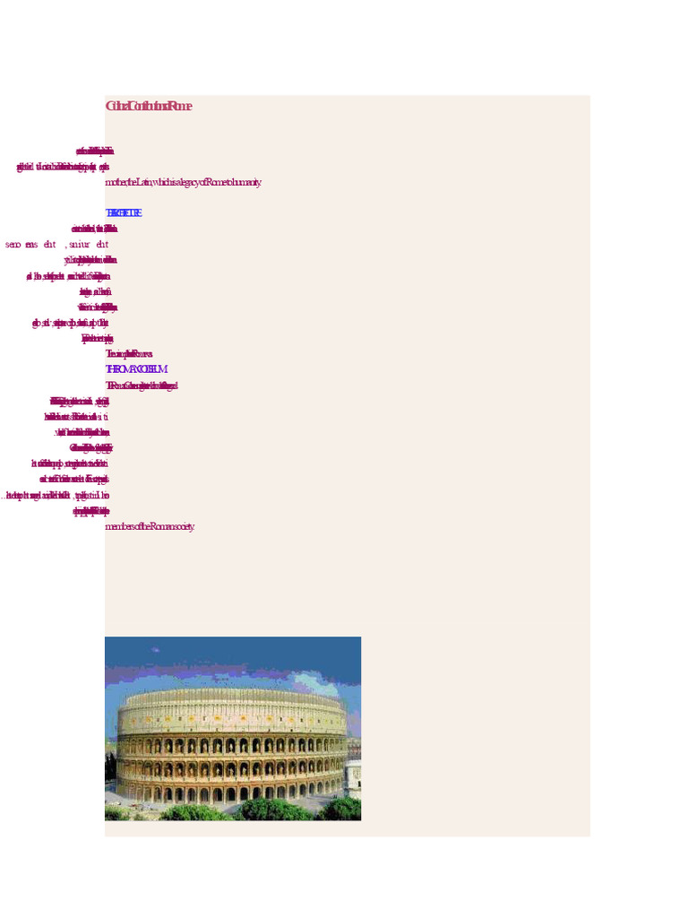 Cultural Contributions of Rome | PDF | Ancient Rome | Classical Antiquity