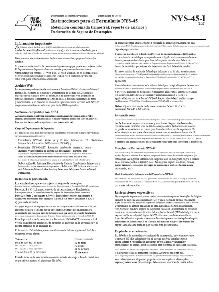 nys45i | PDF | Salario | Desempleo