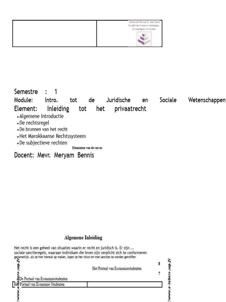 Inleiding tot het privaatrecht | PDF