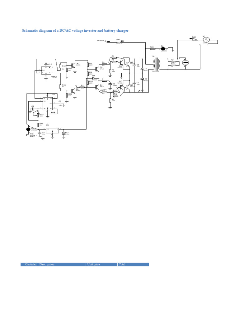 Schematic diagram of a DC voltage inverter | PDF | Power Inverter | Electrical Engineering