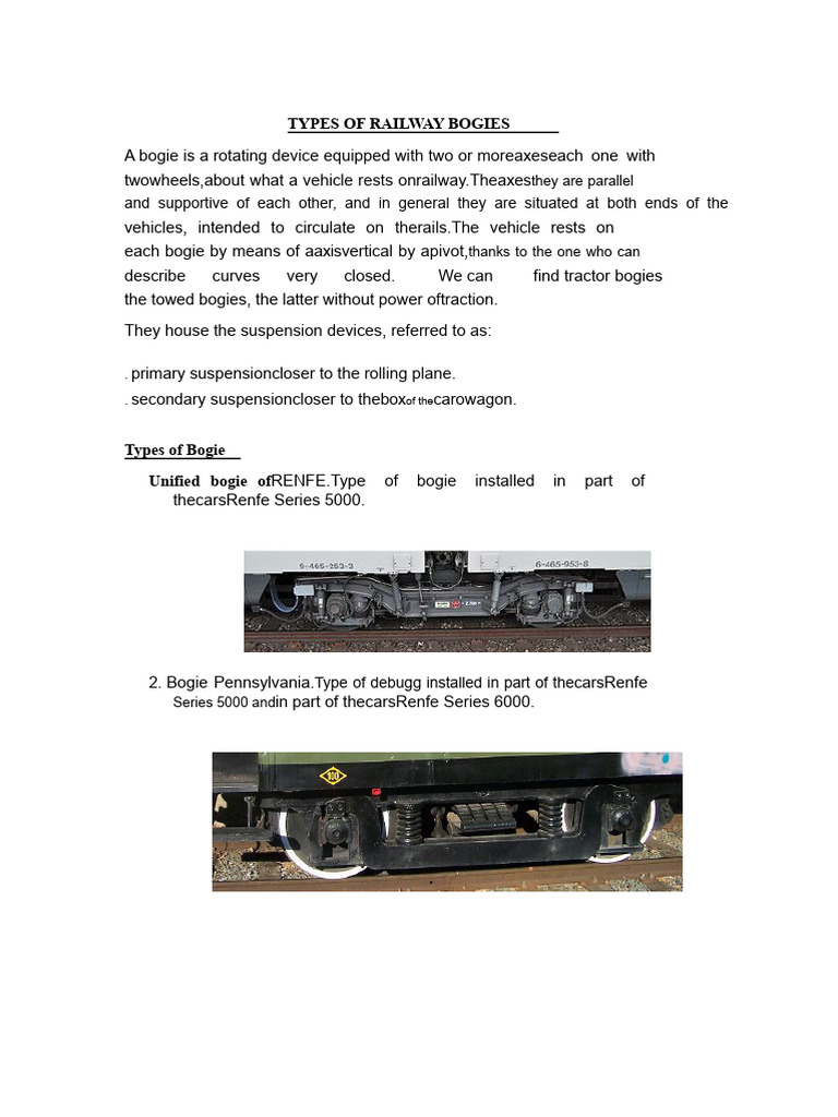 Types of Bogies | PDF