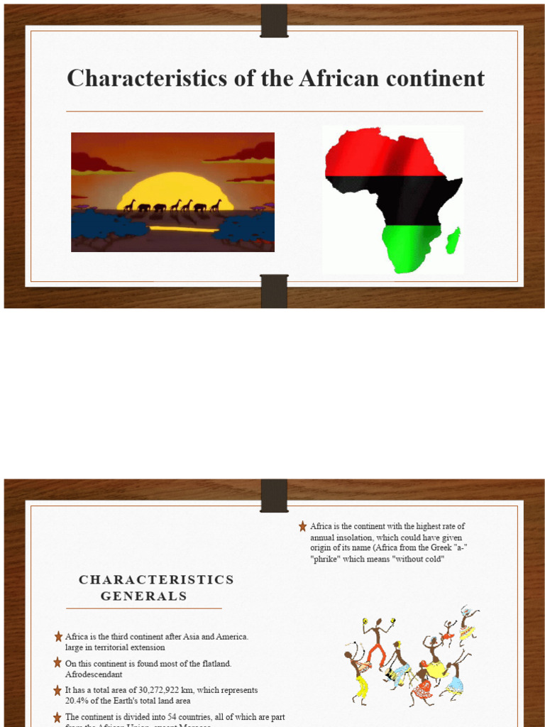 Characteristics of the African continent | PDF | Africa | Tropics