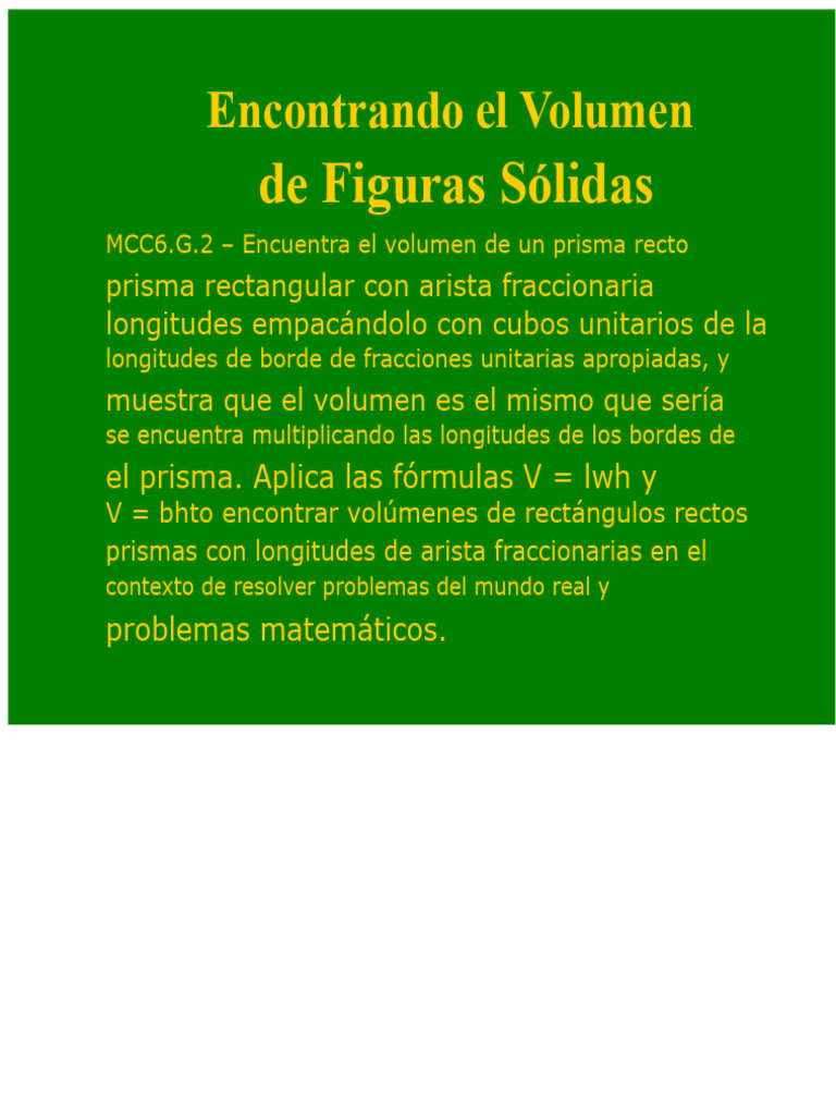 Volumen Del Prisma Rectangular | PDF | Volumen | Matemáticas