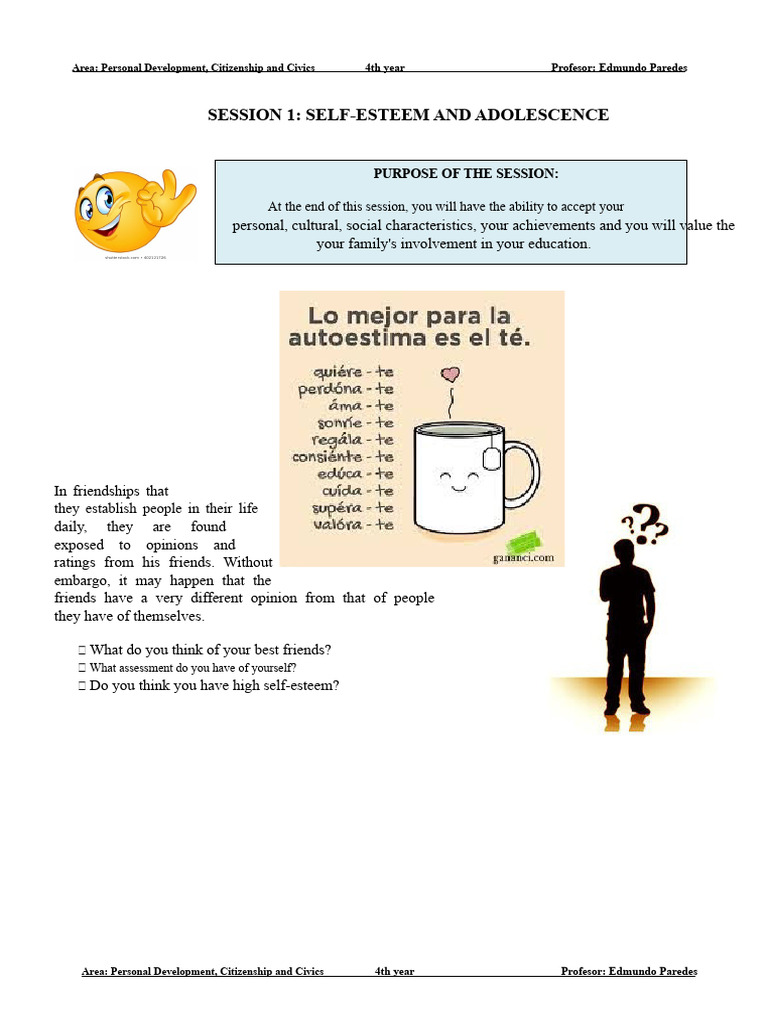 Self-Esteem and Adolescence 1 | PDF | Self Esteem | Adolescence