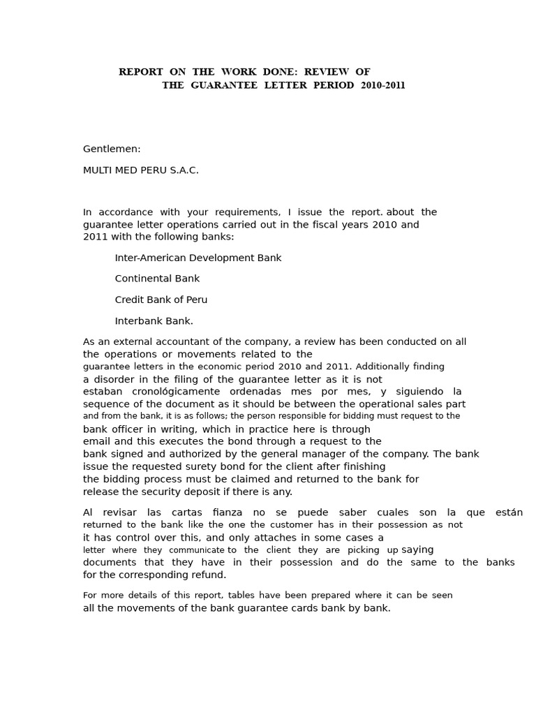 Bond Report | PDF | Guarantee | Banks
