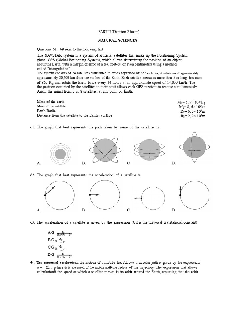 Mcu Exam | PDF | Global Positioning System | Orbit