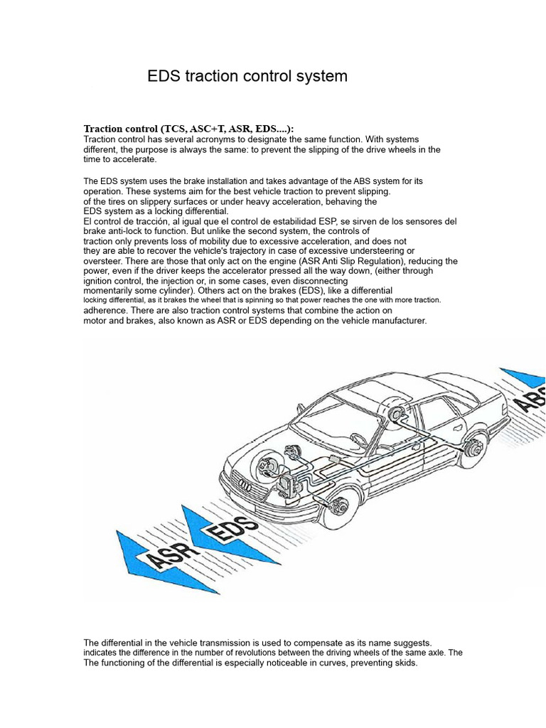 EDS traction control system | PDF | Anti Lock Braking System | Brake
