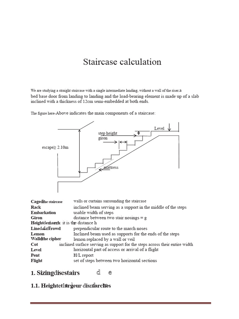 Staircase Design and Calculation Guide | PDF | Stairs | Deformation ...