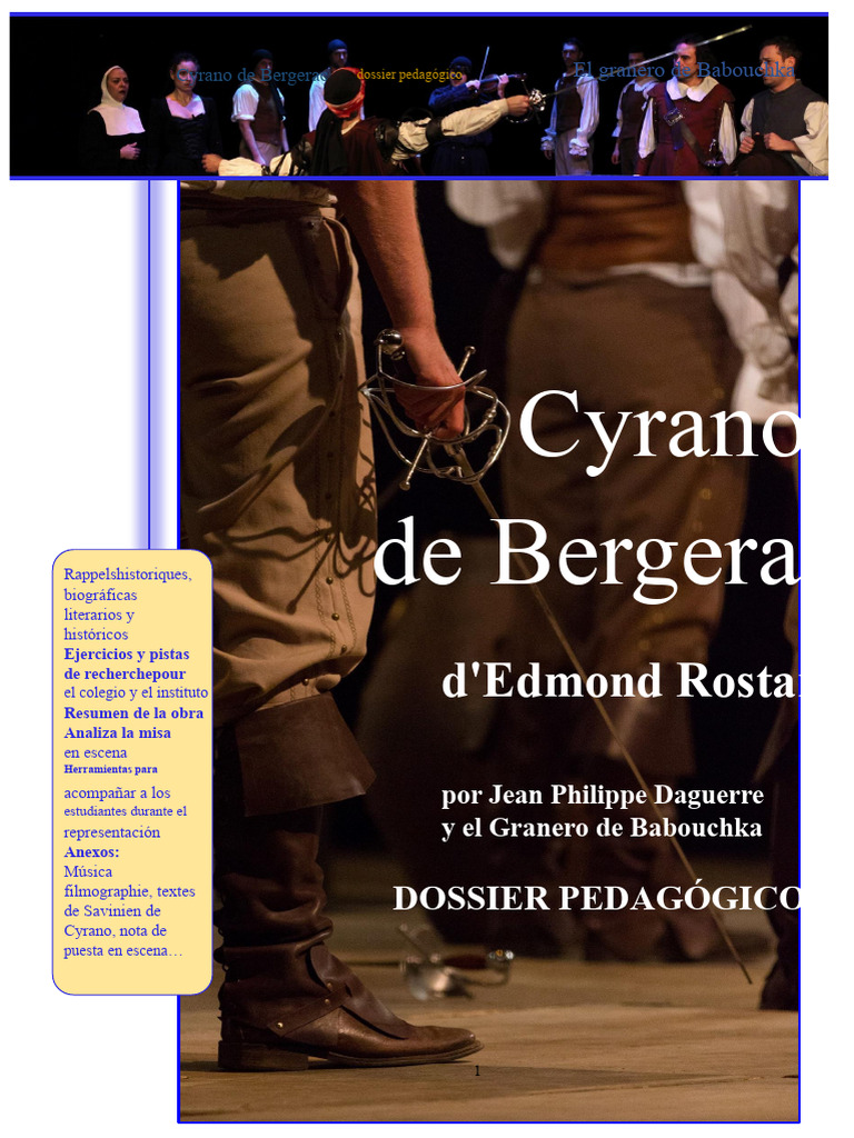 Cyrano de Bergerac Dossier Pedagógico | PDF