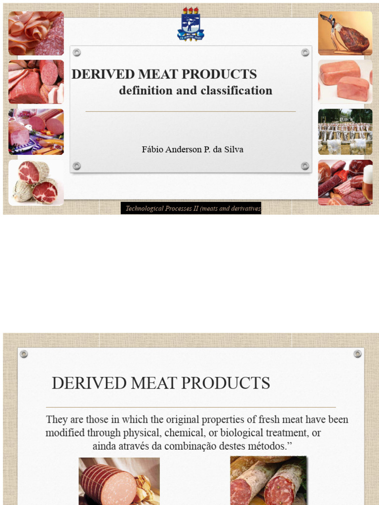 Class 3 - Derived Meat Products - Definition and Classification | PDF ...