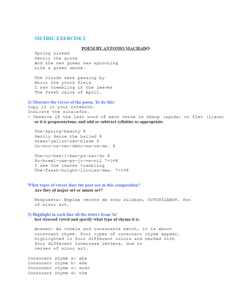 Exercise of Metric i | PDF