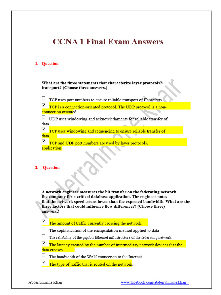 CCNA 1 Final Exam v5 French PDF | PDF | Computer Network | Network Switch