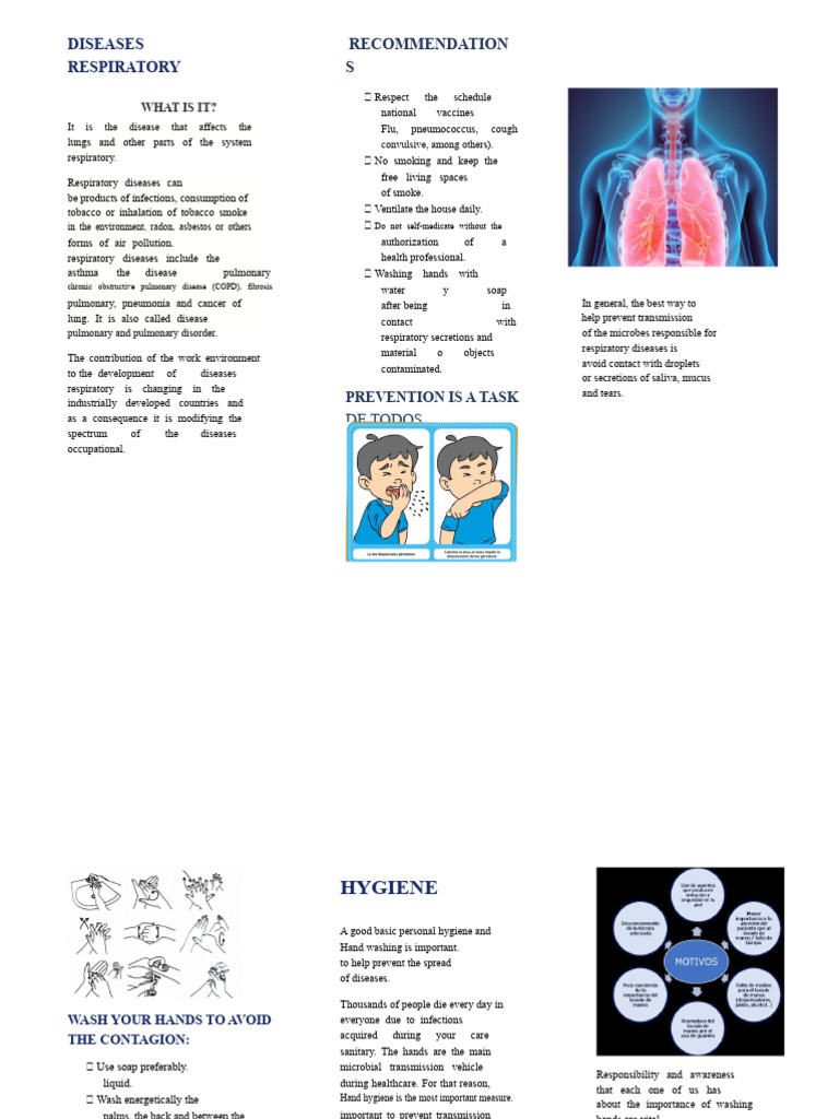 Brochure On Respiratory Diseases | PDF | Respiratory Diseases | Hand ...