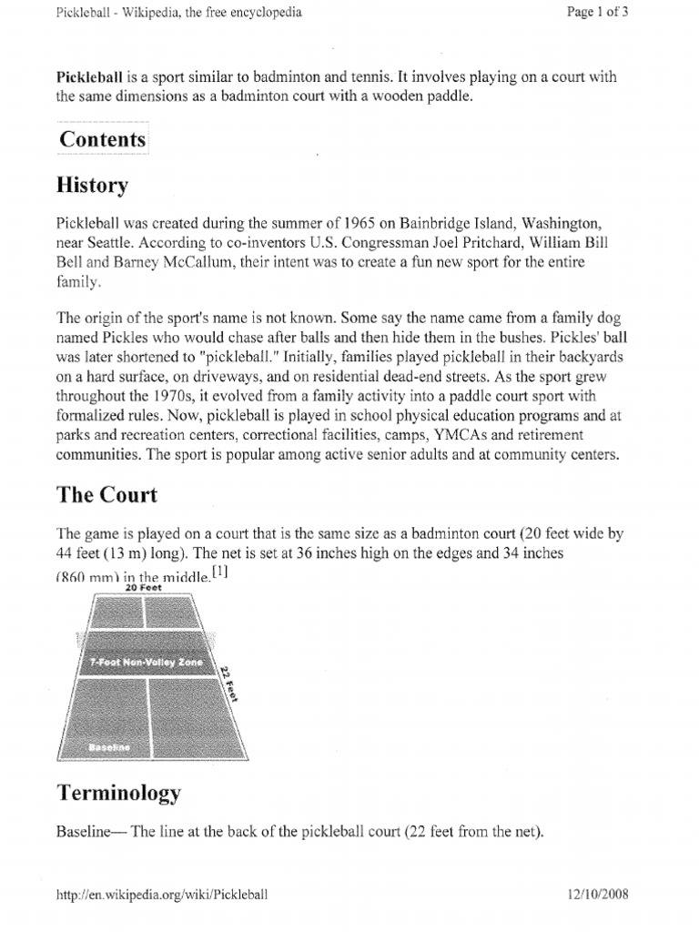 Pickleball Packet | PDF