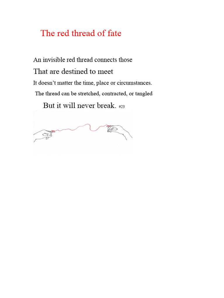 The Red Thread of Fate Explained | PDF