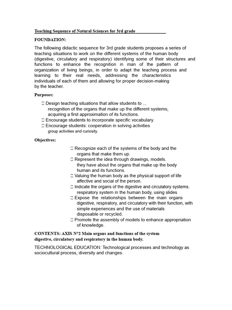 Sequence 3 Natural Sciences. Human Body | PDF | Knowledge | Science