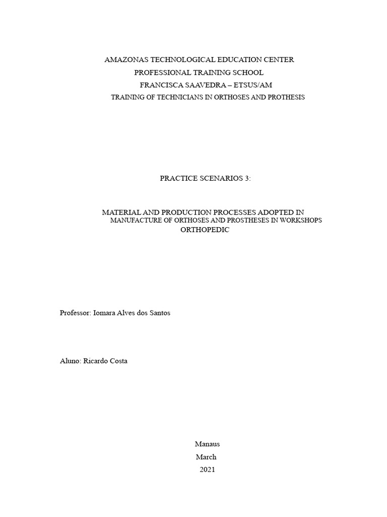 Materials Used in Orthopedic Workshop | PDF | Thermoplastic | Amorphous ...