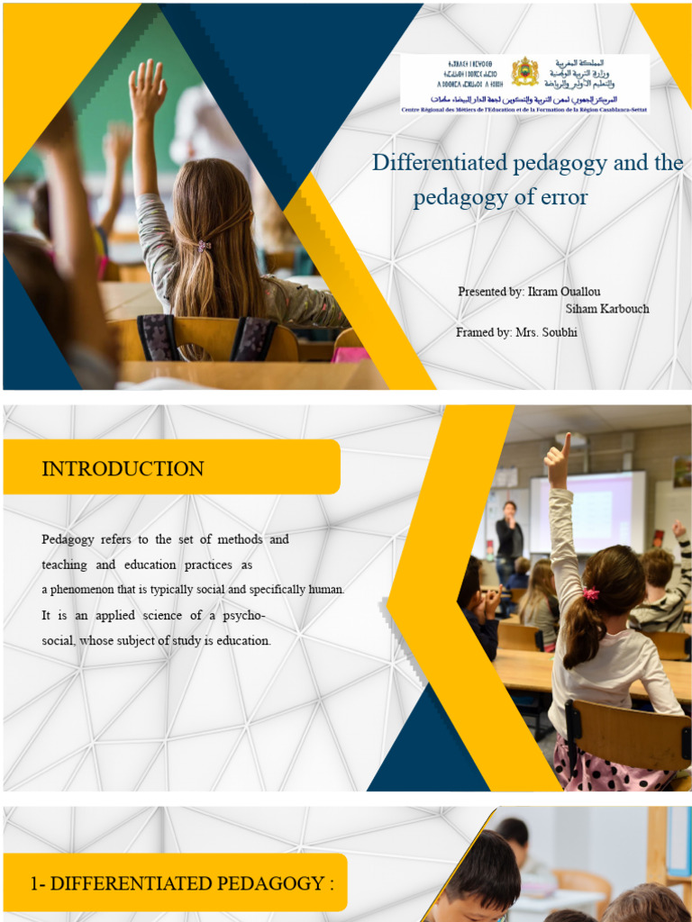 Differentiated pedagogy and error pedagogy | PDF | Pedagogy ...