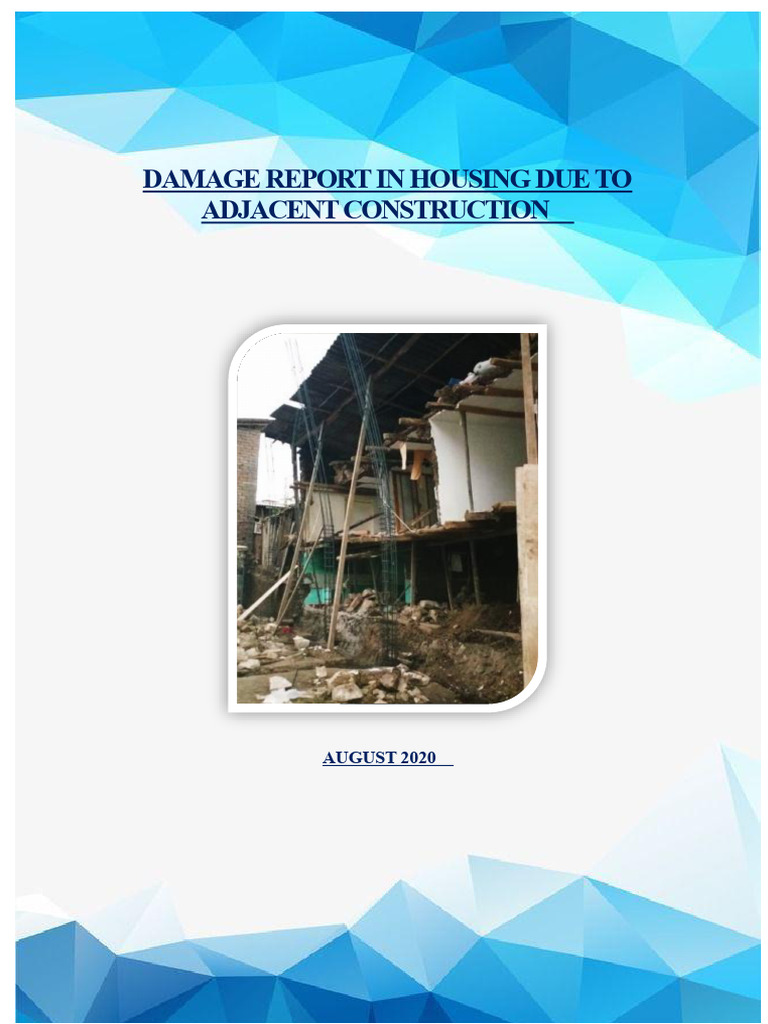 Damage Report in Housing Due To Adjacent Construction | PDF | Wall ...