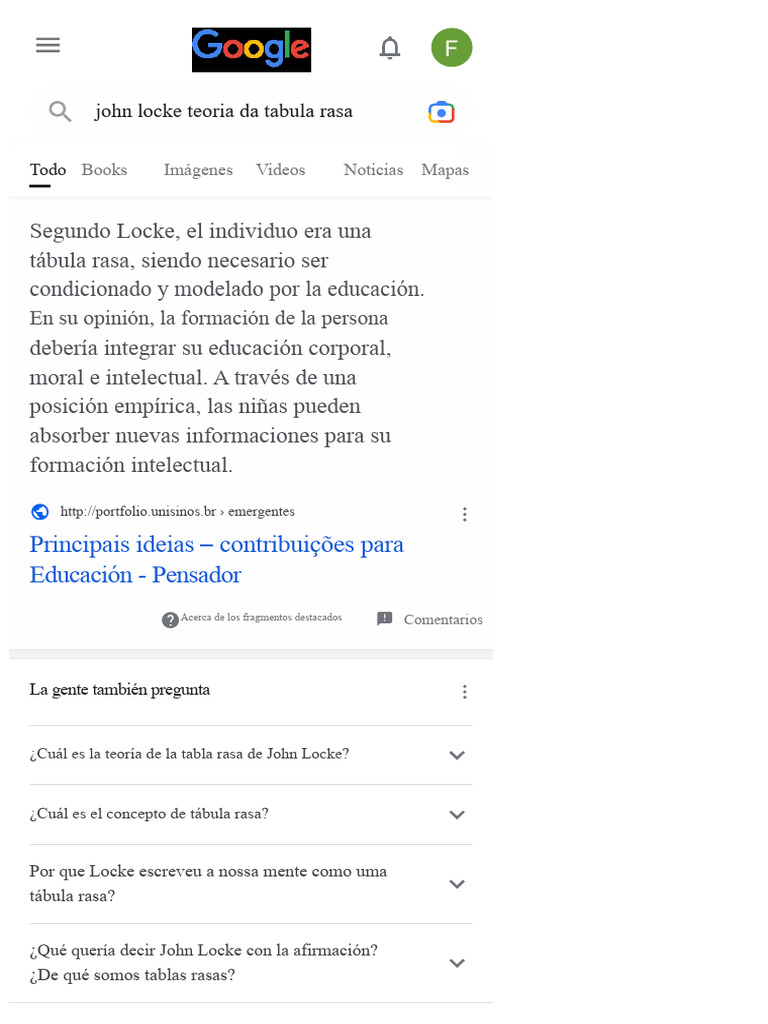 John Locke Teoría de la Tabula Rasa - Búsqueda en Google | PDF