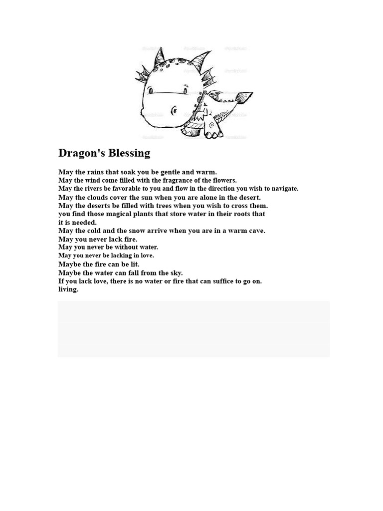 Dragon's Blessing: A Poetic Tribute | PDF