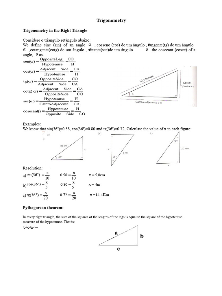 Trigonometrical Formulas Document | PDF | Trigonometric Functions | Trigonometry