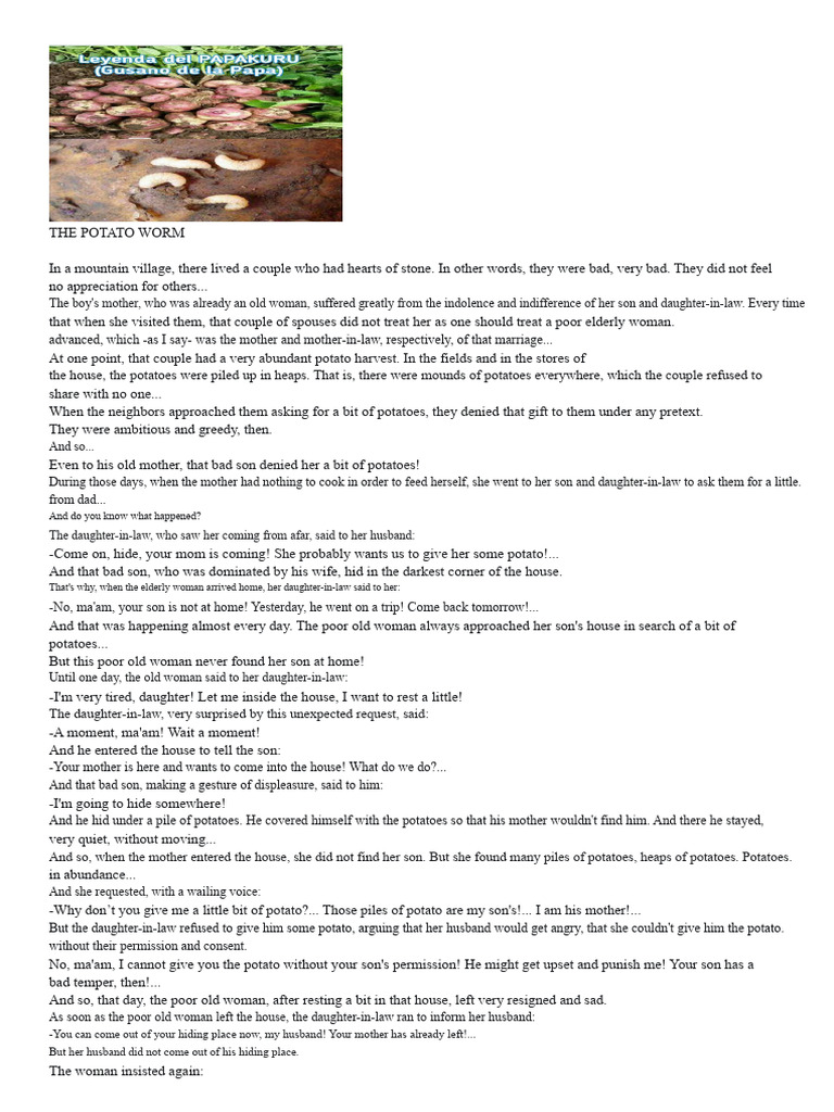 THE POTATO WORM | PDF