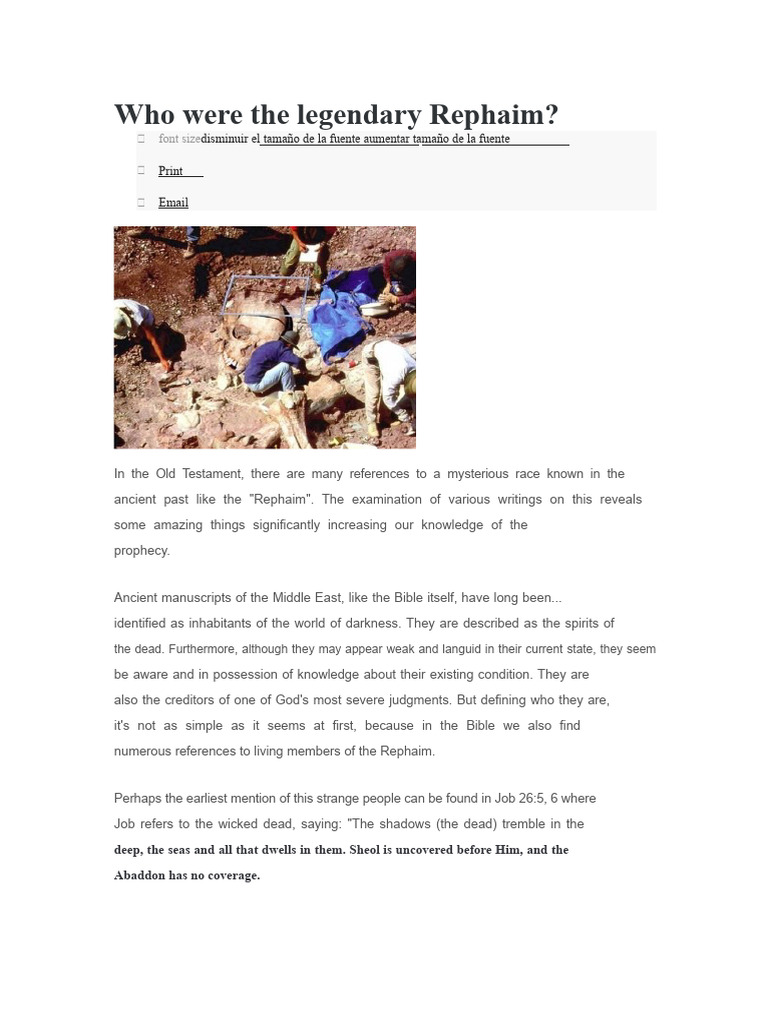 Who Were The Legendary Rephaim | PDF | Old Testament Books | Religious ...
