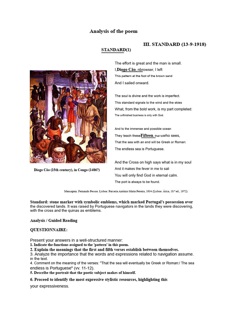 Analysis of the Poem_Standard | PDF | Portugal
