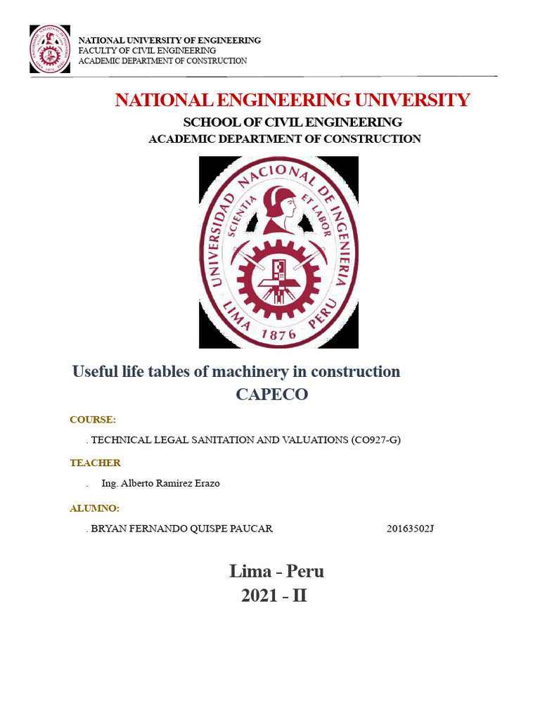 Machinery Useful Life in Construction | PDF | Loader (Equipment ...