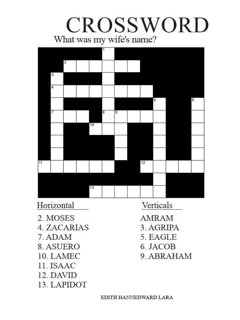 Biblical Crossword Puzzle Names | PDF